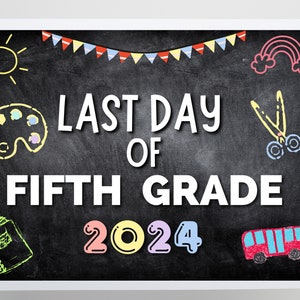 Editable First or Last Day of School Sign - Any Grade Sign for Boy or ...