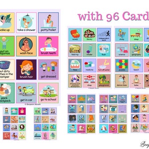 Behavior Chore Chart Cards for Kids | Editable Kids Daily Routine Cards ...