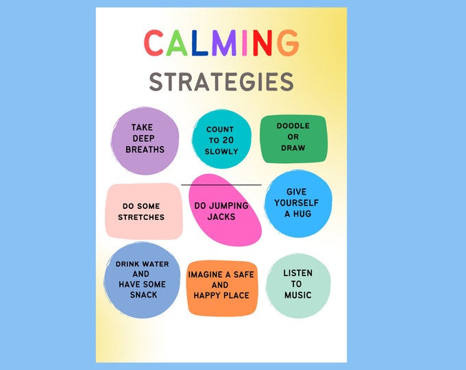 Star Breathing Poster for Calming Corner, Feelings Chart, Social ...