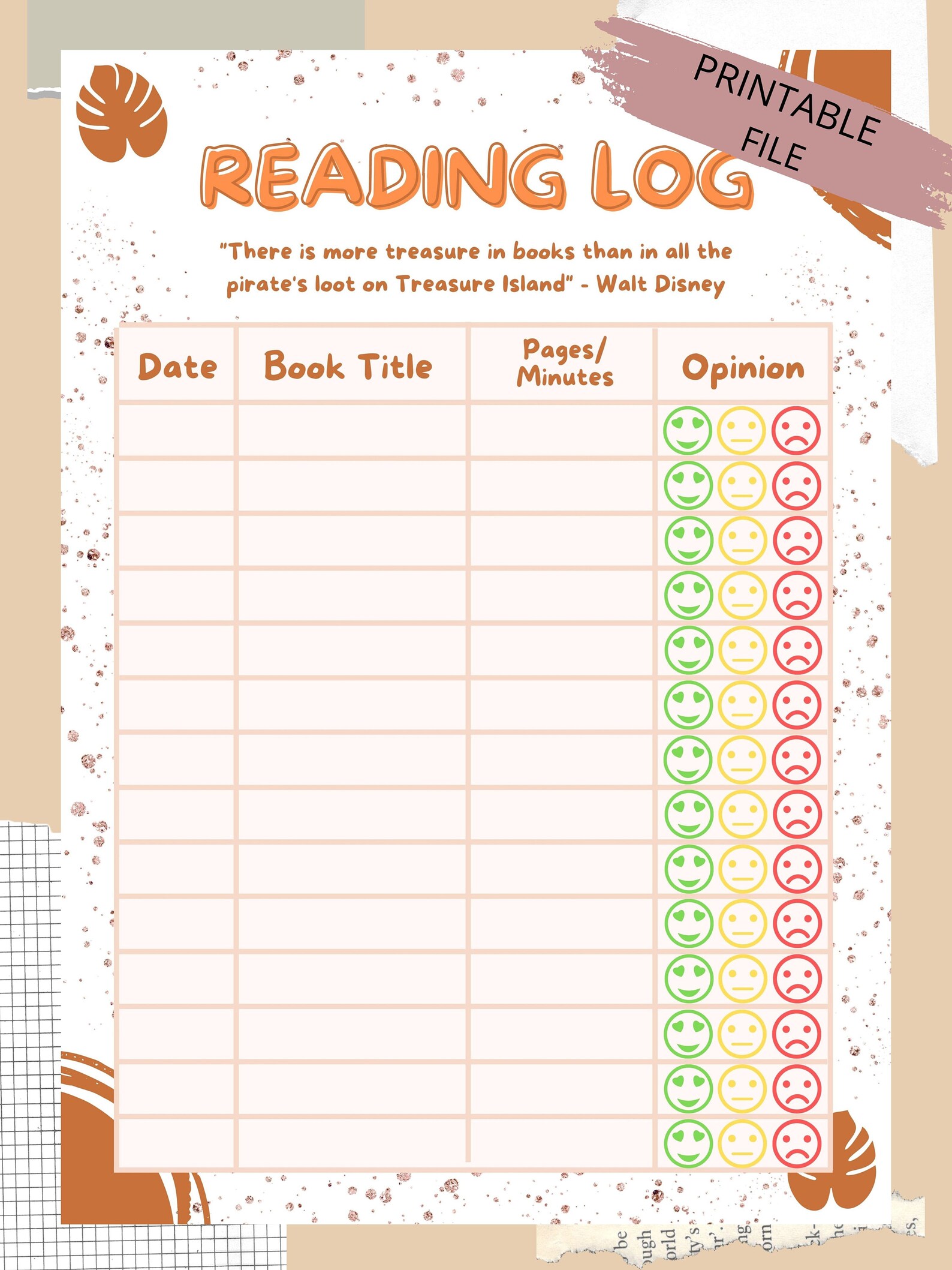 Kids Reading Log, Sloths, Summer Reading (printable) - Etsy
