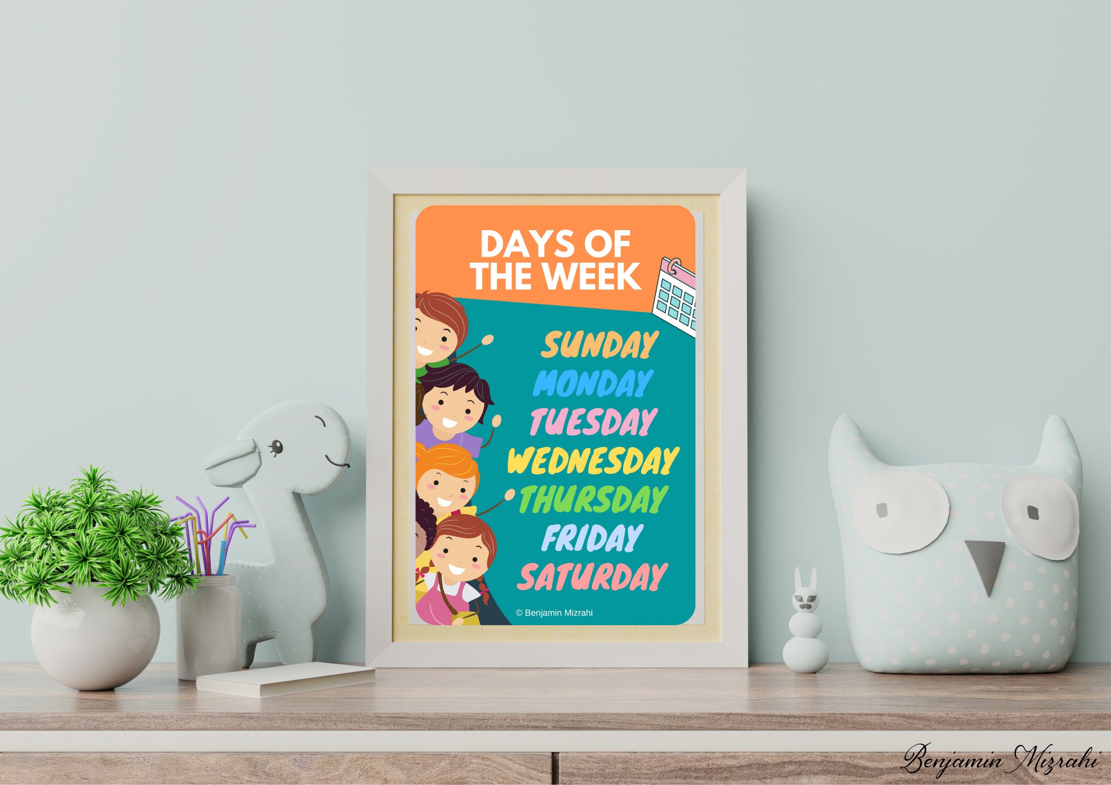 Days of the Week Printable Poster Learning the Seven Days of the Week ...