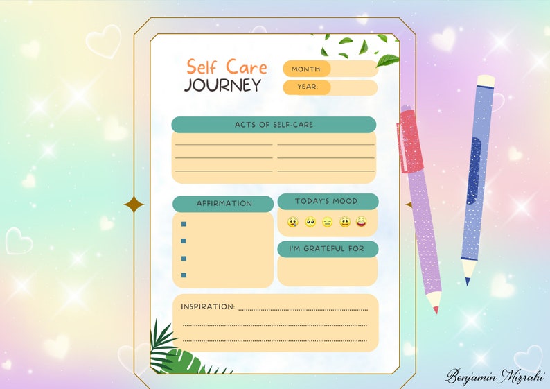 Self Care Journey Planner Printable | Self Care Journal | Self Care ...