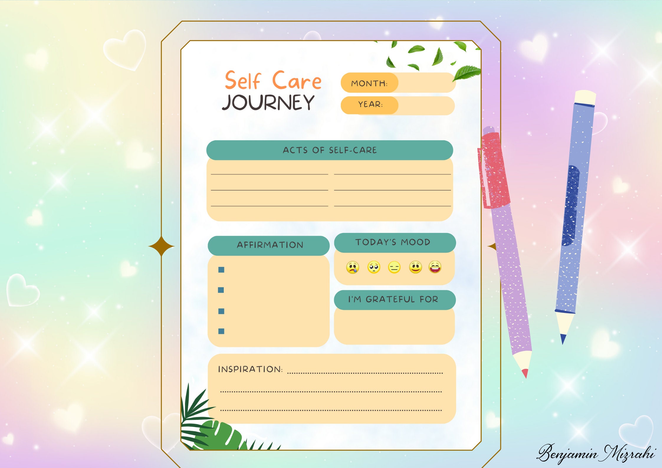 Self Care Journey Planner Printable | Self Care Journal | Self Care ...