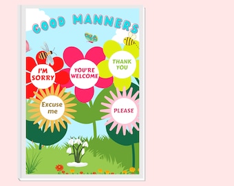 Good Manners Simple Illustration Poster Good Behavior Poster Printable ...