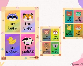 Positive Affirmation Cards Calming Corner Kids Affirmations Positive ...