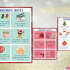 Christmas Lunch Box Jokes, Lunch Box Notes, Printable Christmas Cracker ...