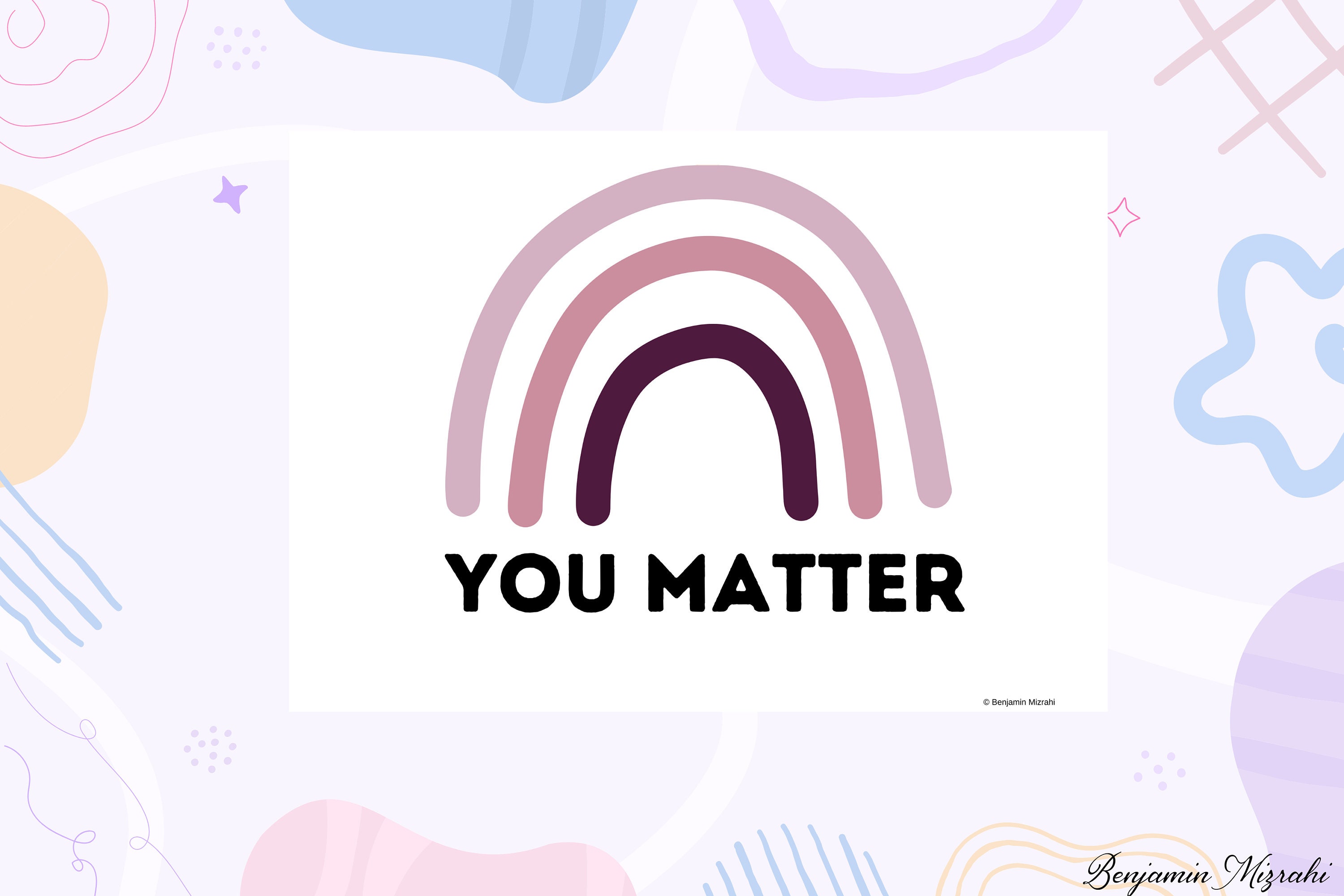 You Matter Rainbow Poster – Inspirational Classroom Decor (digital ...