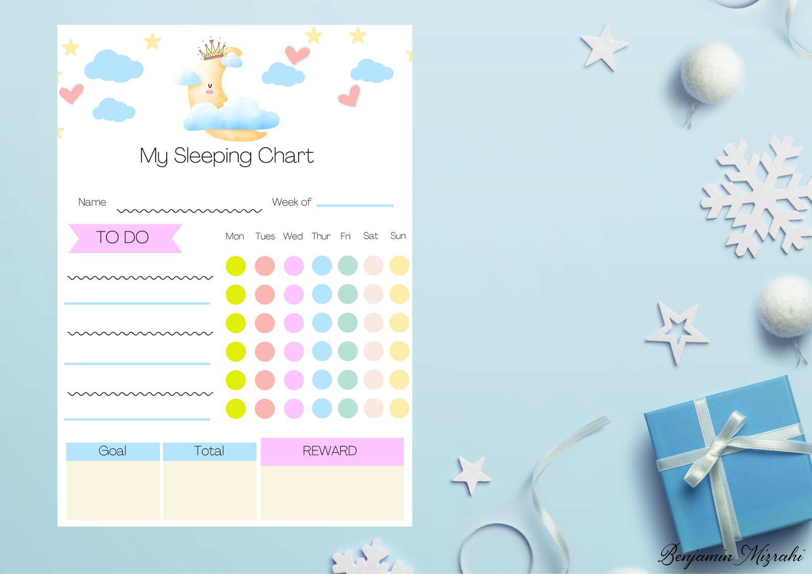 Sleeping Chart for Kids Toddlers and Preschoolers Kids - Etsy