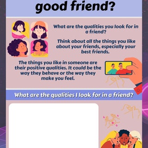 Good Vs Bad Friends Poster - PRINTABLE Emotional Learning Social Skills ...