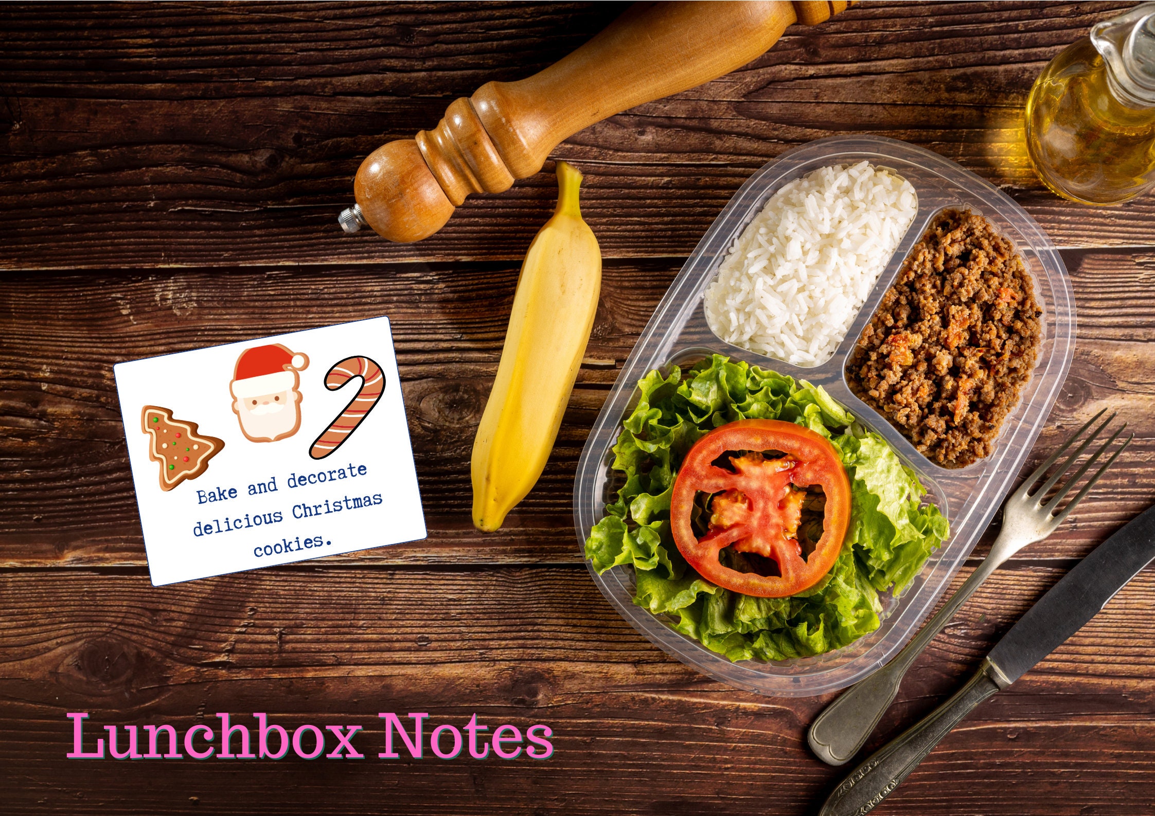 Christmas Lunch Box Jokes, Lunch Box Notes, Printable Christmas Cracker ...