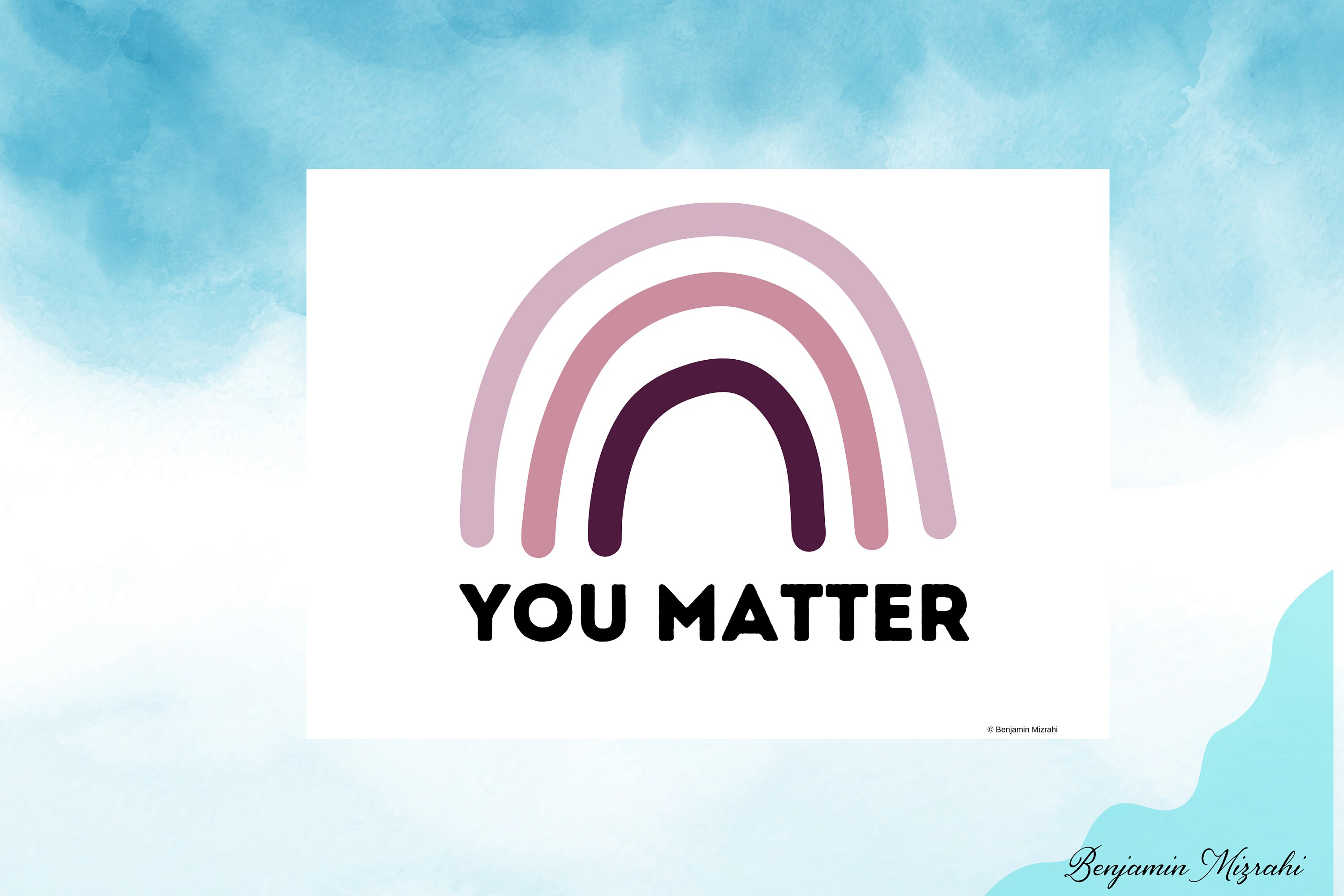 You Matter Rainbow Poster – Inspirational Classroom Decor (digital ...