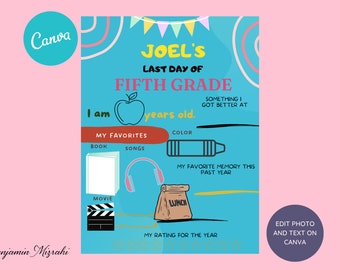 First Day of School Sign Editable Template, Last Day of School ...