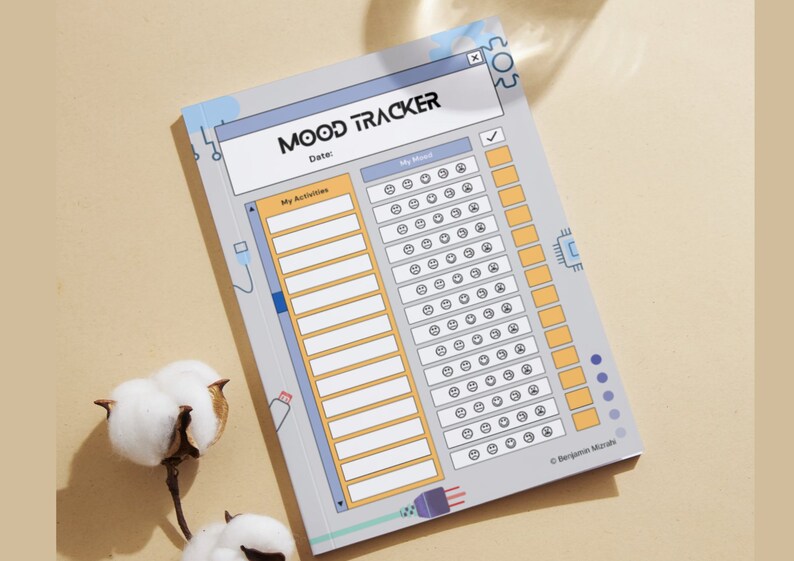 Printable Mood Tracker Chart Template, Daily Mood Tracker Pages for ...