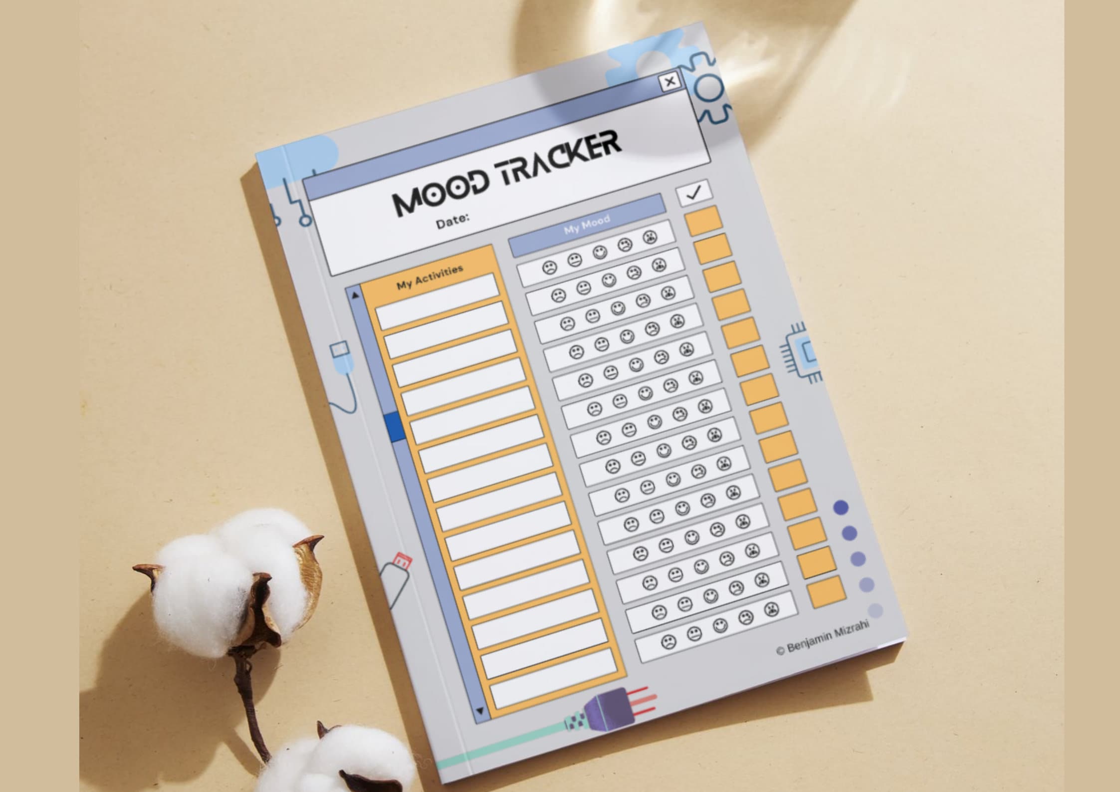 Printable Mood Tracker Chart Template, Daily Mood Tracker Pages for ...