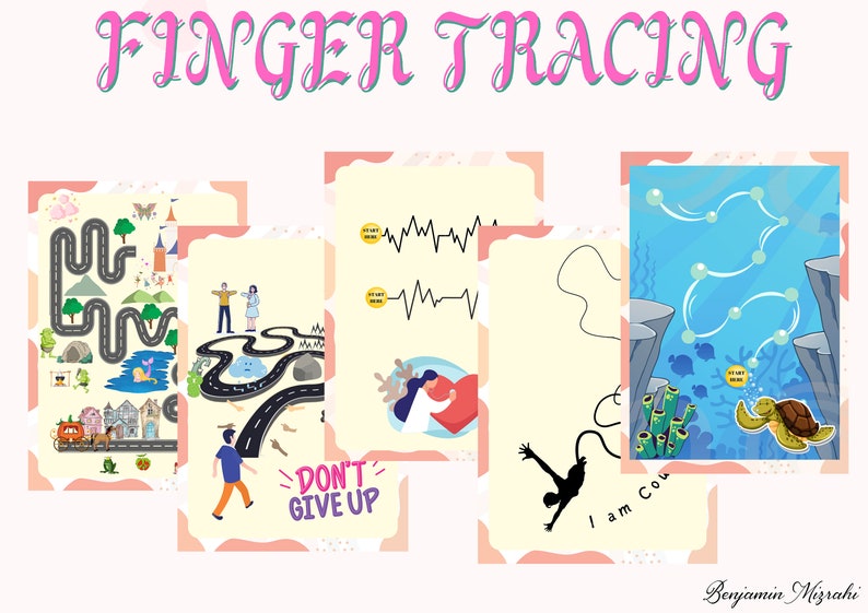 Finger Tracing Calming Cards, Printable Mindfulness Flash Card, Calm ...