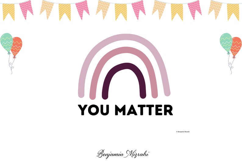 You Matter Poster - Inspirational Home Decor You Matter - Growth ...