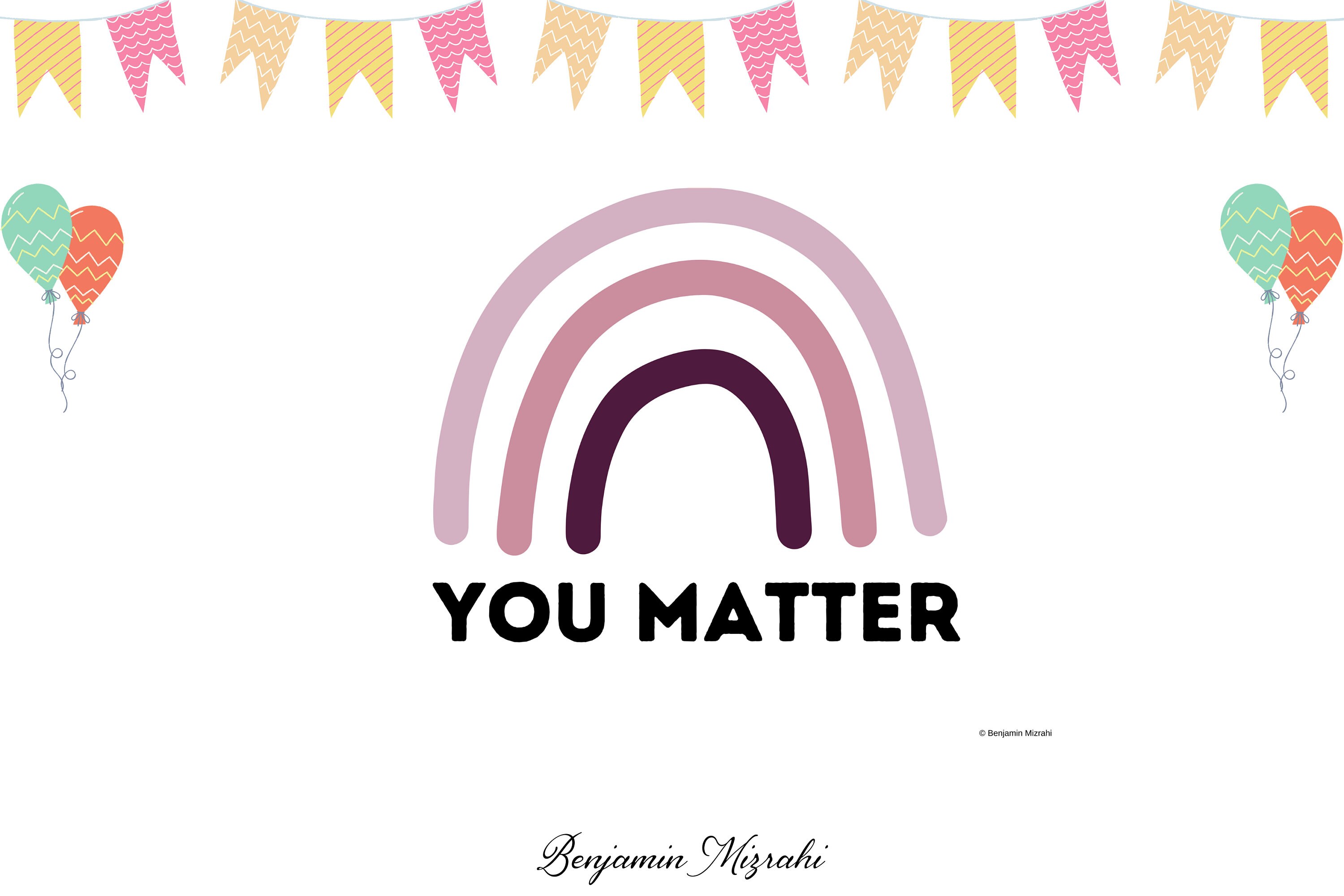 You Matter Poster - Inspirational Home Decor You Matter - Growth ...