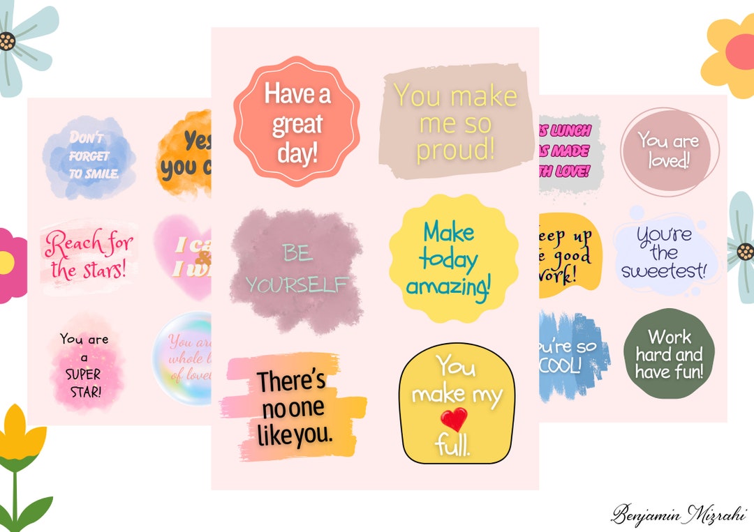 Printable Lunchbox Notes, Cards for Kids, Surprise for Children, Fun ...