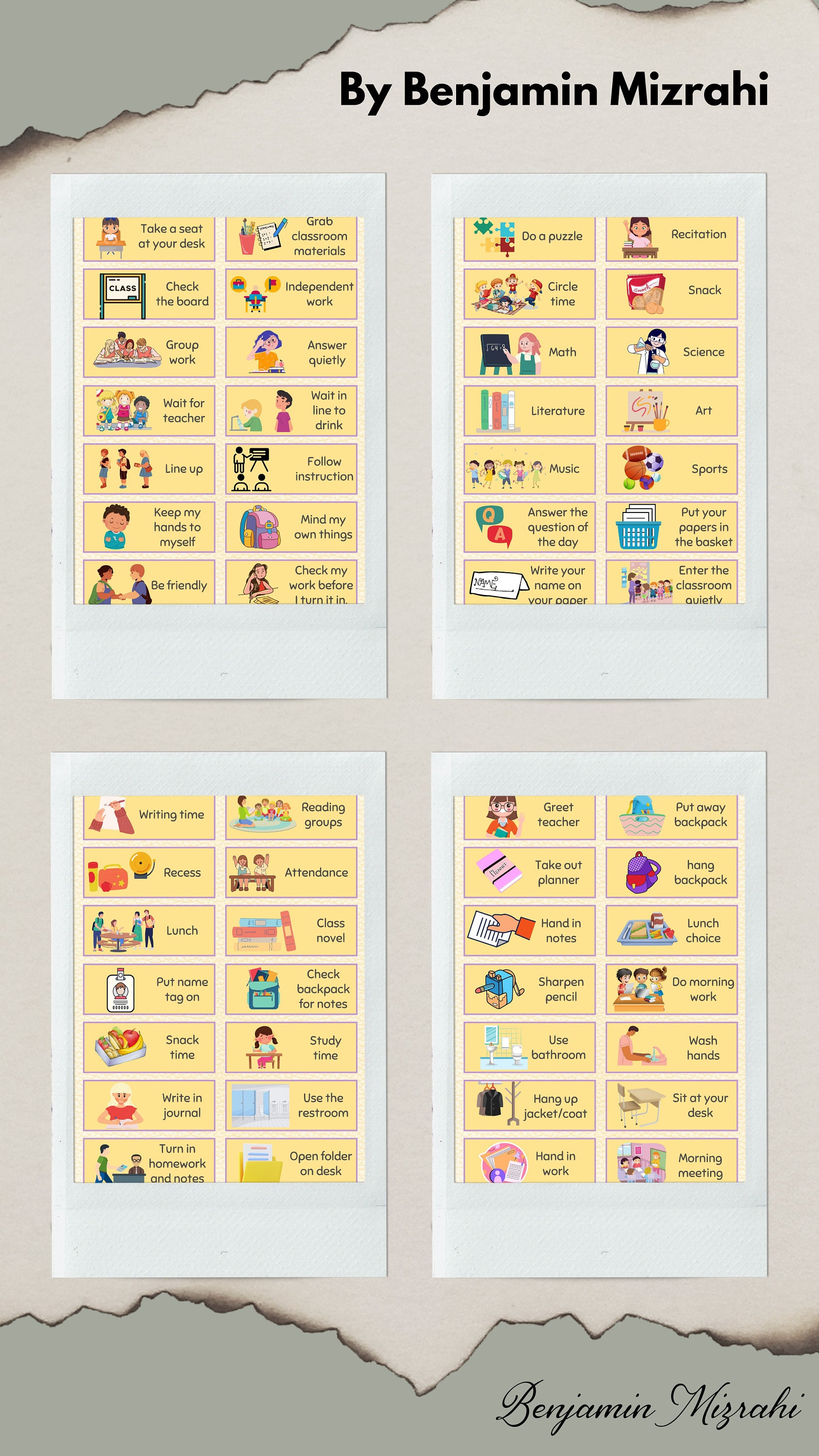 Classroom Routine Cards I Visual Schedule Cards| Toddler Preschool ...