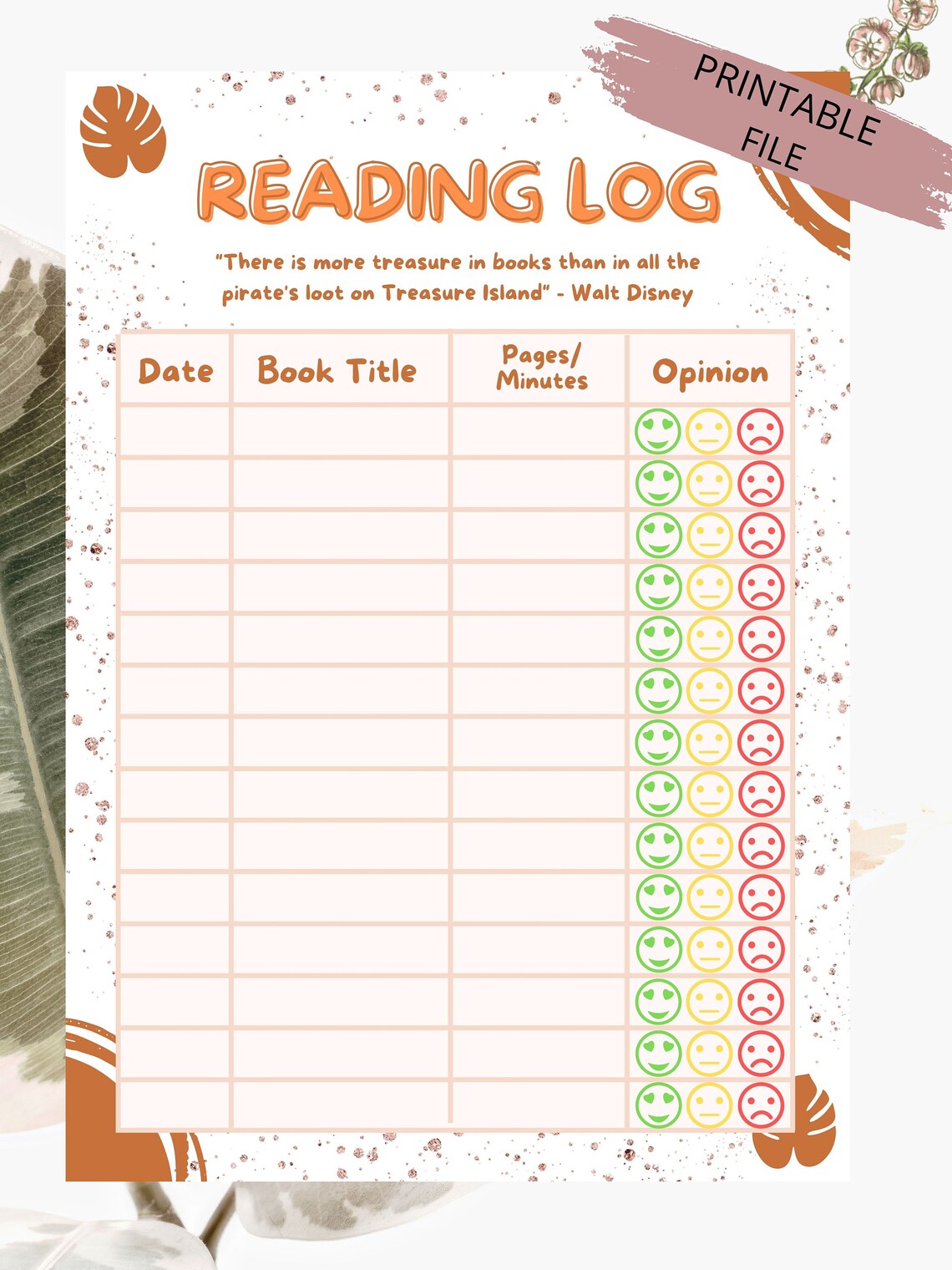 Kids Reading Log for Kids, Reading Log Journal Kids, Printable Journal ...