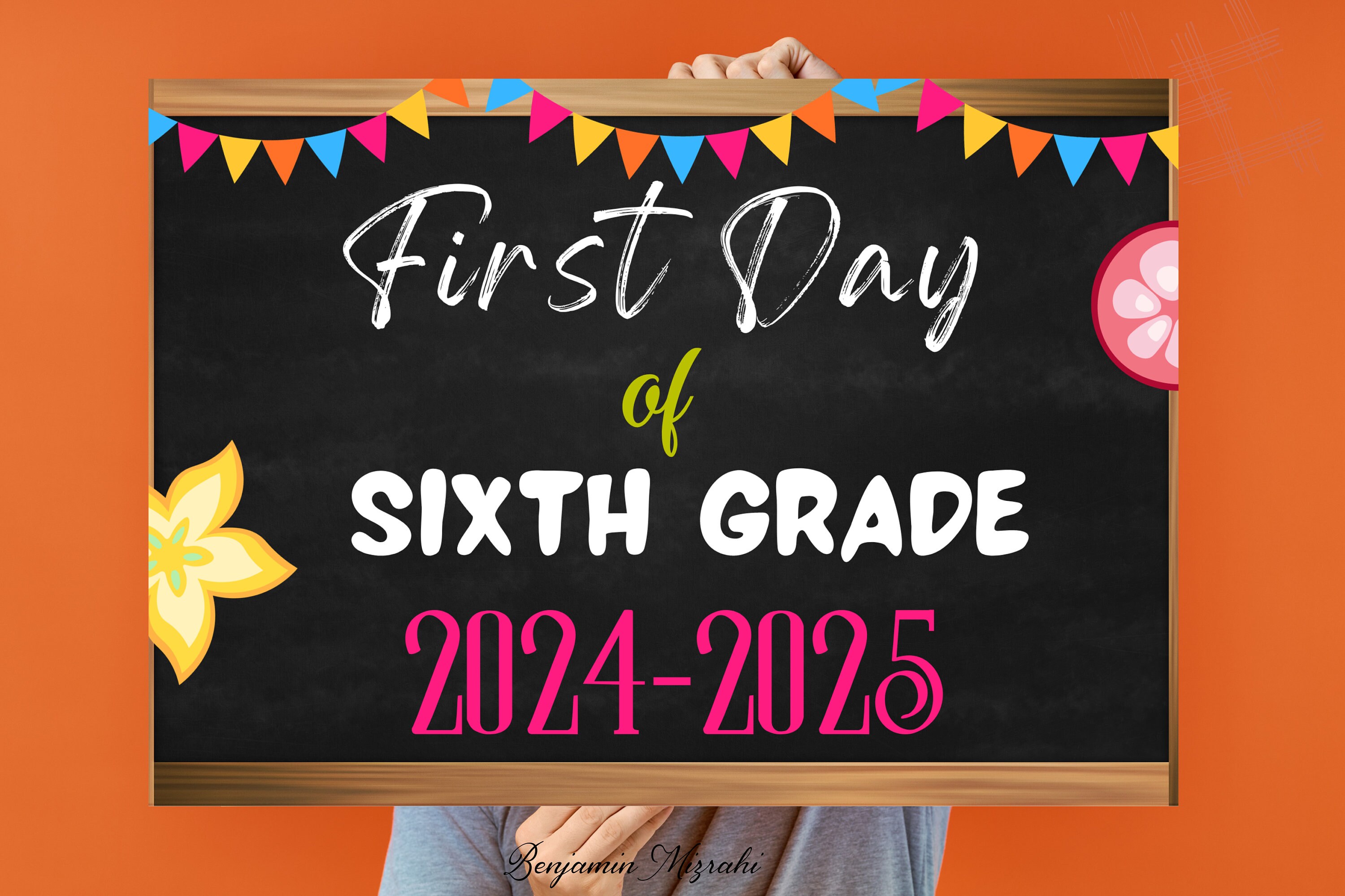 First Day of School Chalkboard Poster, Editable First Day of School ...