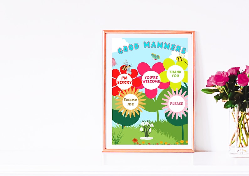 Kids Colorful Good Manners Poster Good Behavior Poster Printable ...
