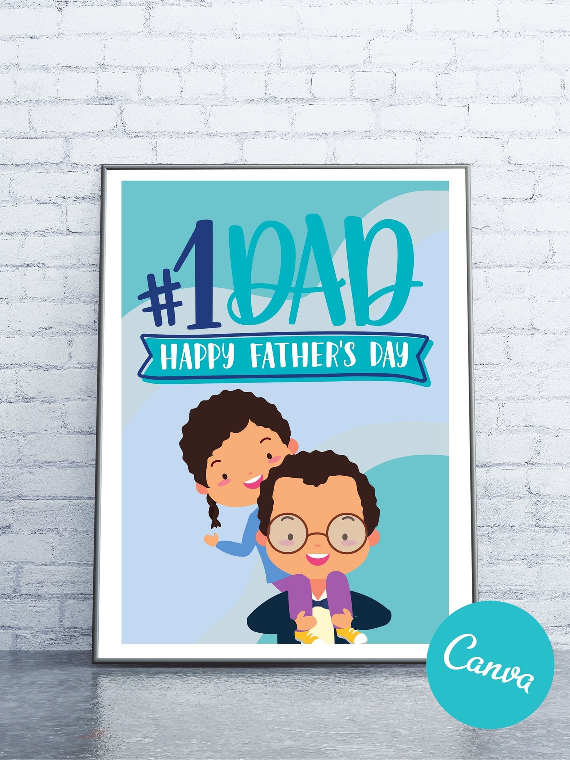Happy Fathers Day, Digital Printable, Instant Download, Greeting Card ...