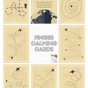 Finger Tracing Calming Cards, Printable Mindfulness Card, Calm Down ...