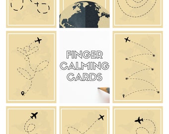 Finger Tracing Calming Cards, Mindfulness Printable Flash Card, Calm ...
