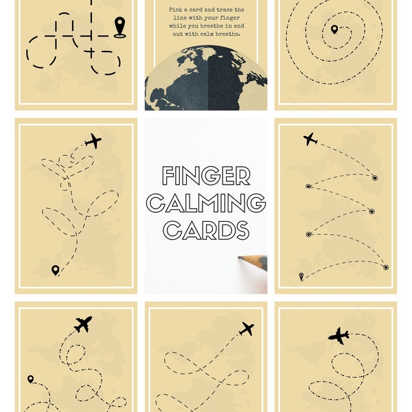 Finger Tracing Cards - Etsy