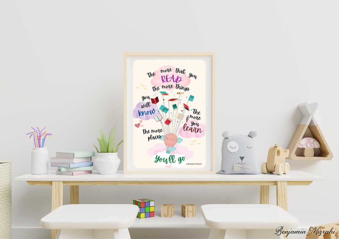 Motivational Book Lovers Quote Print, Inspirational Wall Art (digital ...