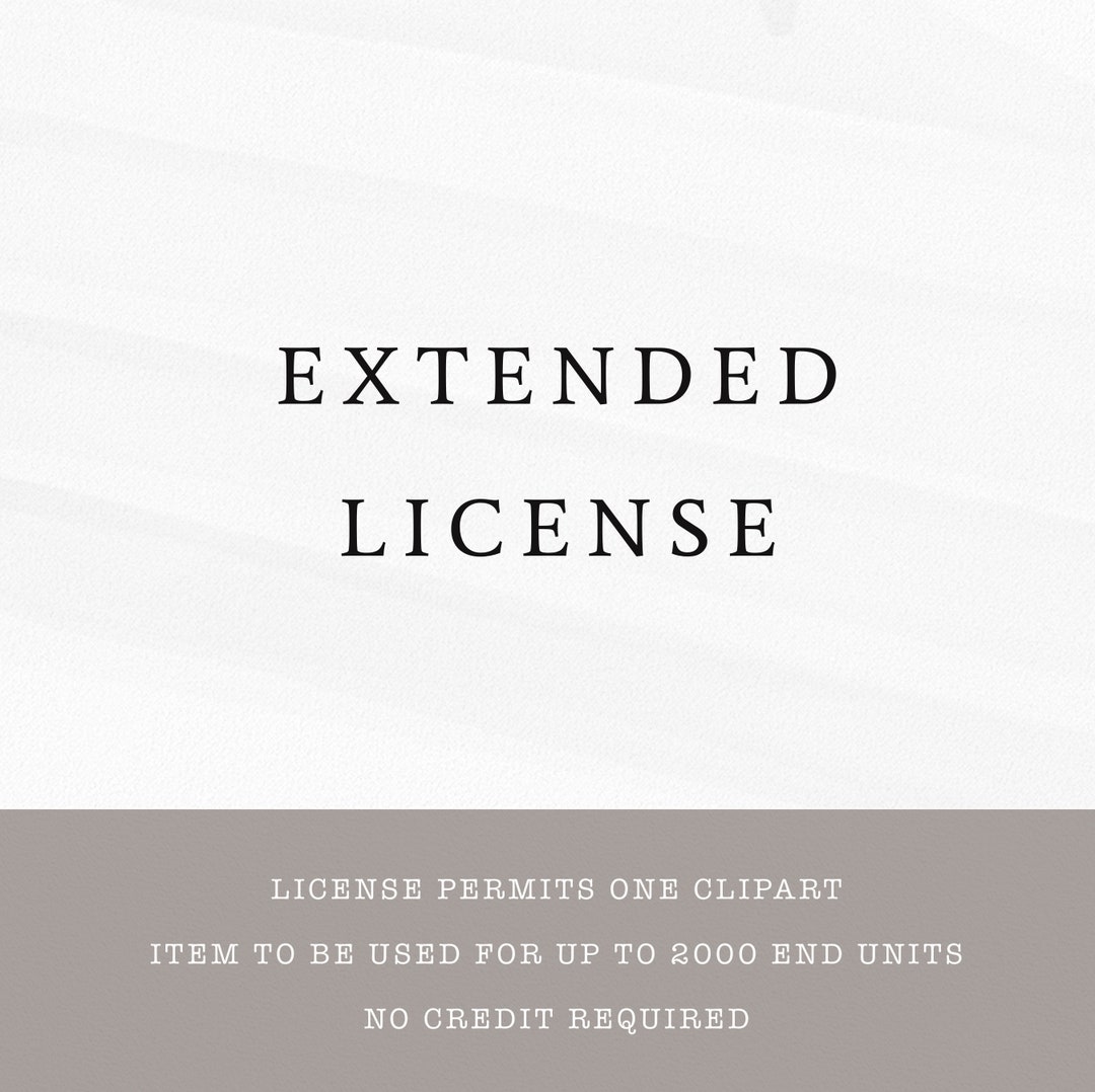 Extended License, Small Business Use, No Credit Required, Permits Sale ...