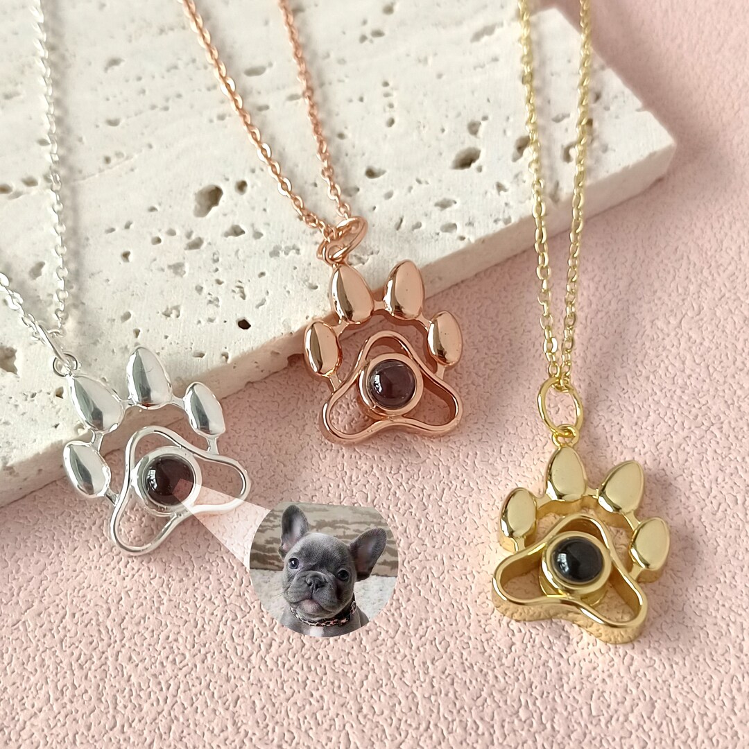 Personalized Pet Photo Necklaces • Photo Projection Necklaces • Custom ...