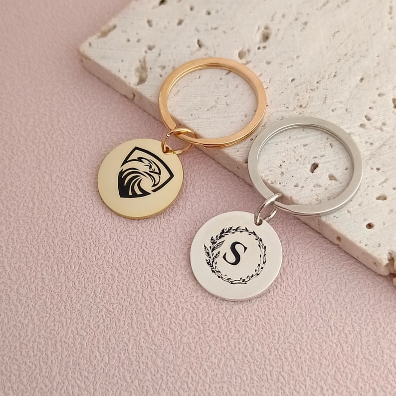 Customized Logo Keychain • Company Logo Keychain • Engraved Drawing ...