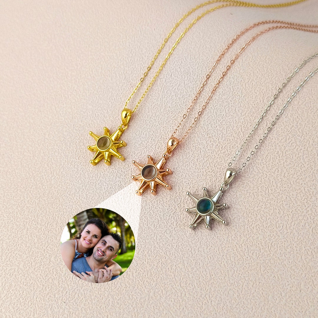 Personalized Photo Necklace • Photo Projection Necklace • Custom ...