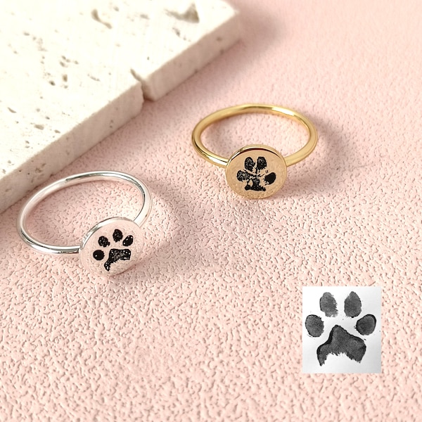 Paw Print Ring - Etsy