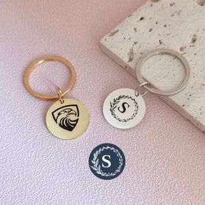 Customized Logo Keychain • Company Logo Keychain • Engraved Drawing ...