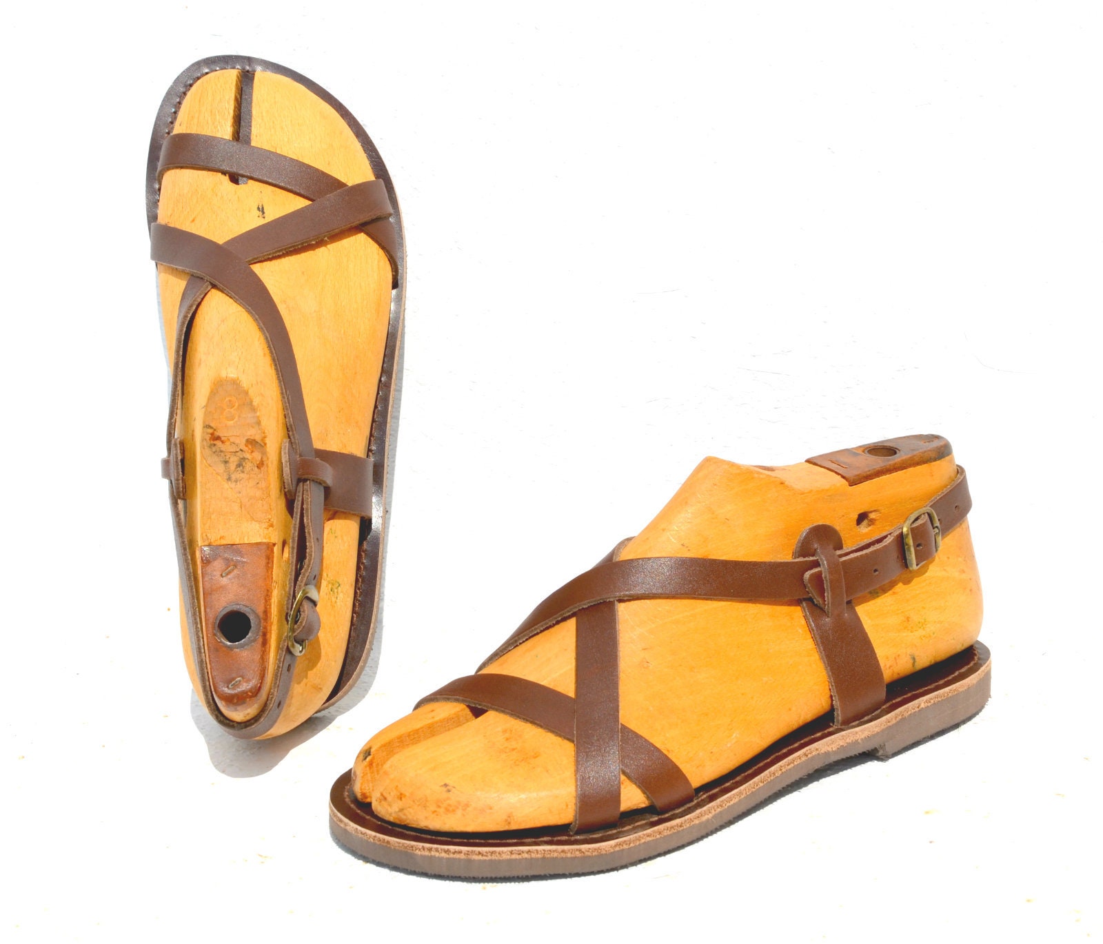 Handmade Roman Grecian Leather Sandals - Etsy