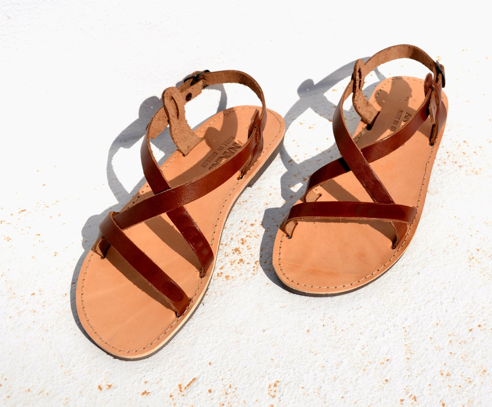 Handmade Roman Grecian Leather Sandals - Etsy
