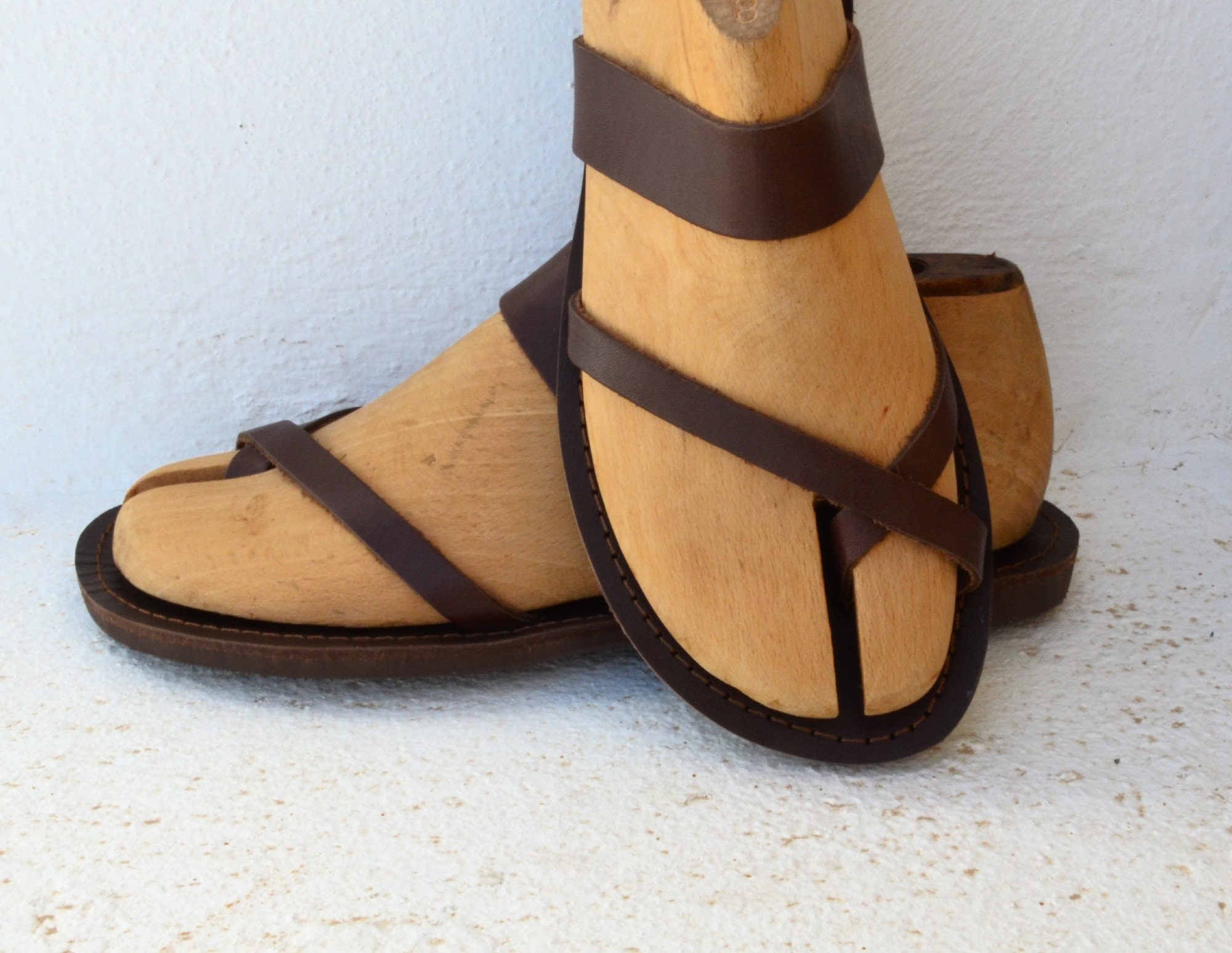 Handmade Roman Grecian Leather Sandals - Etsy