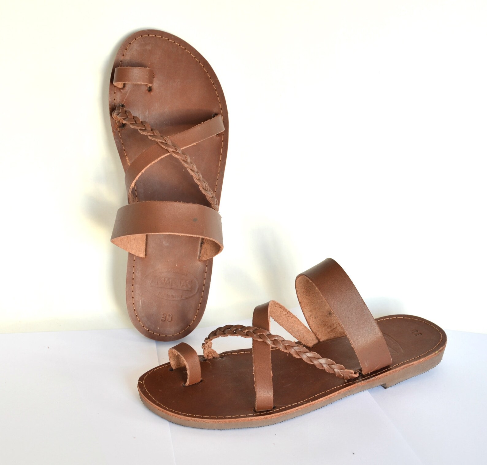 Handmade Roman Grecian Leather Sandals - Etsy