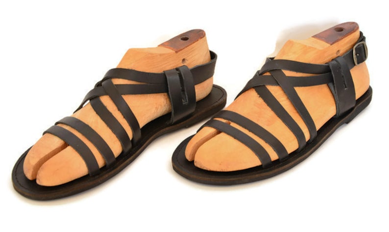 Greek Handmade Roman Leather Sandals for Men - Etsy
