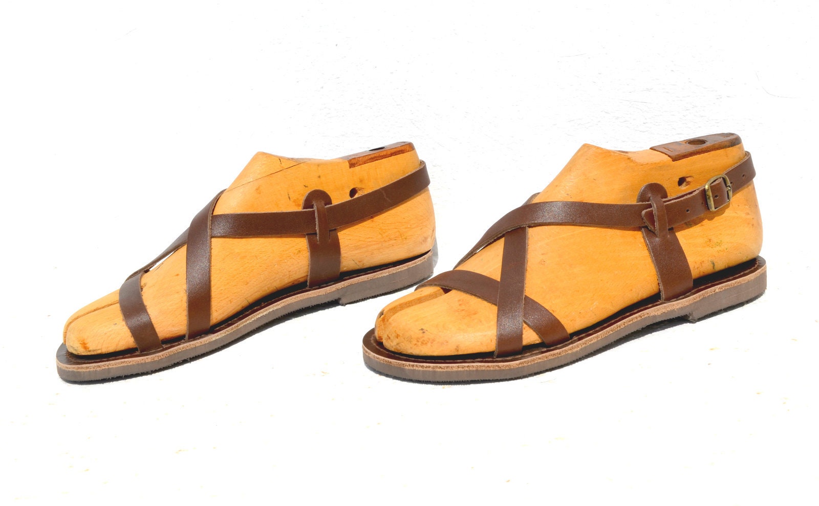 Handmade Roman Grecian Leather Sandals - Etsy