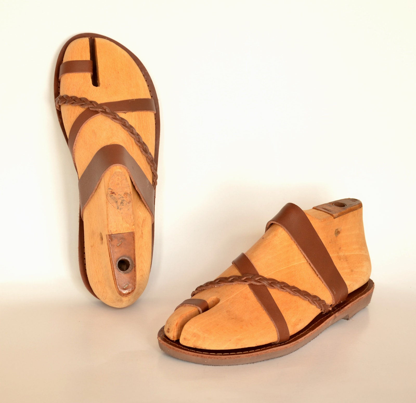 Handmade Roman Grecian Leather Sandals - Etsy