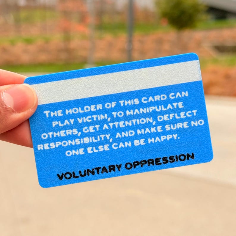 Victim Card Identification Card (3 Pack) With Textured Text W/ Optional ...