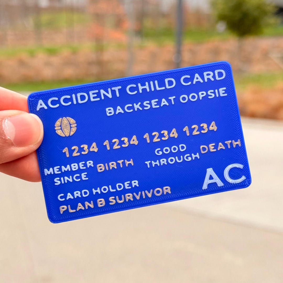 Accident Child Identification Card (3 Pack) With Textured Text W ...