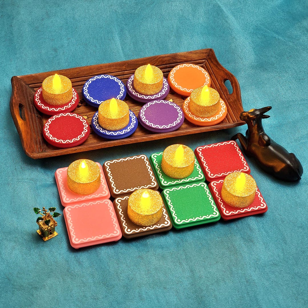 Mini Tealight Candle Stand With LED Candle | Rangoli Designs, Muggulu ...