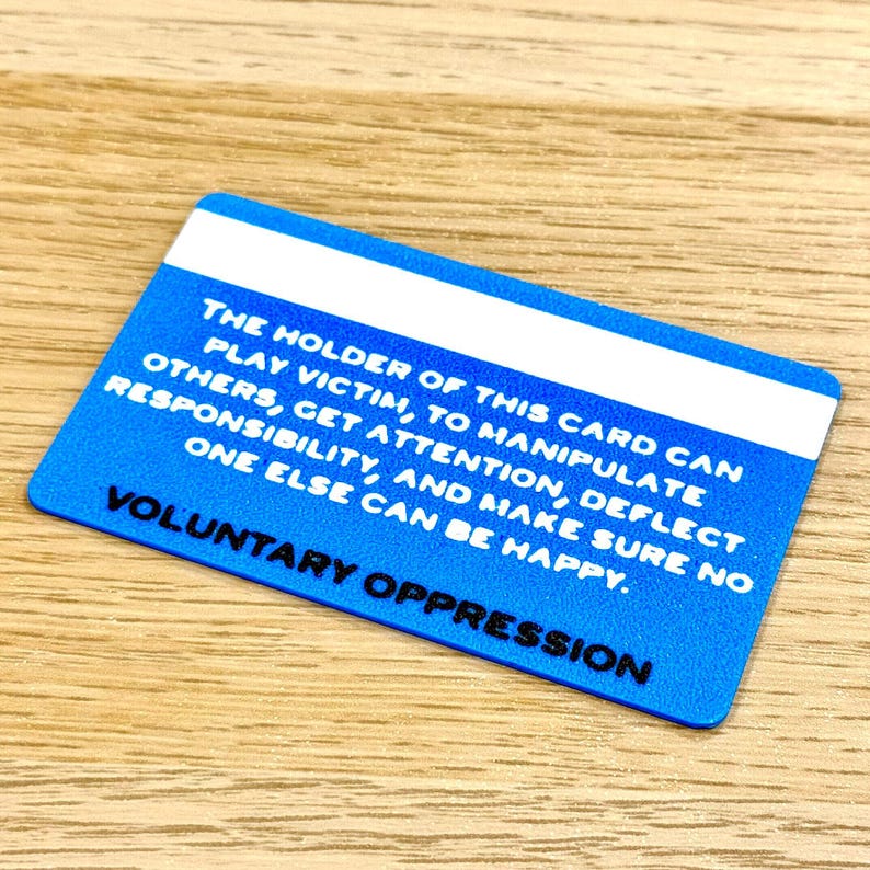 Victim Card Identification Card (3 Pack) With Textured Text W/ Optional ...