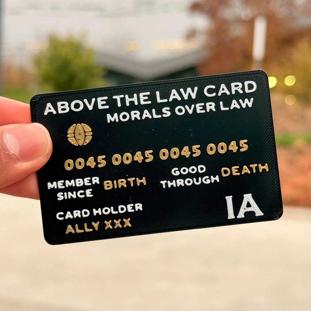 Personalized Above the Law Card (3 Pack) W/ Custom Name | Funny ...