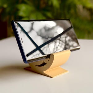 Modern Phone Stand With Unique Design | Minimalist Desk Decor, Sleek ...